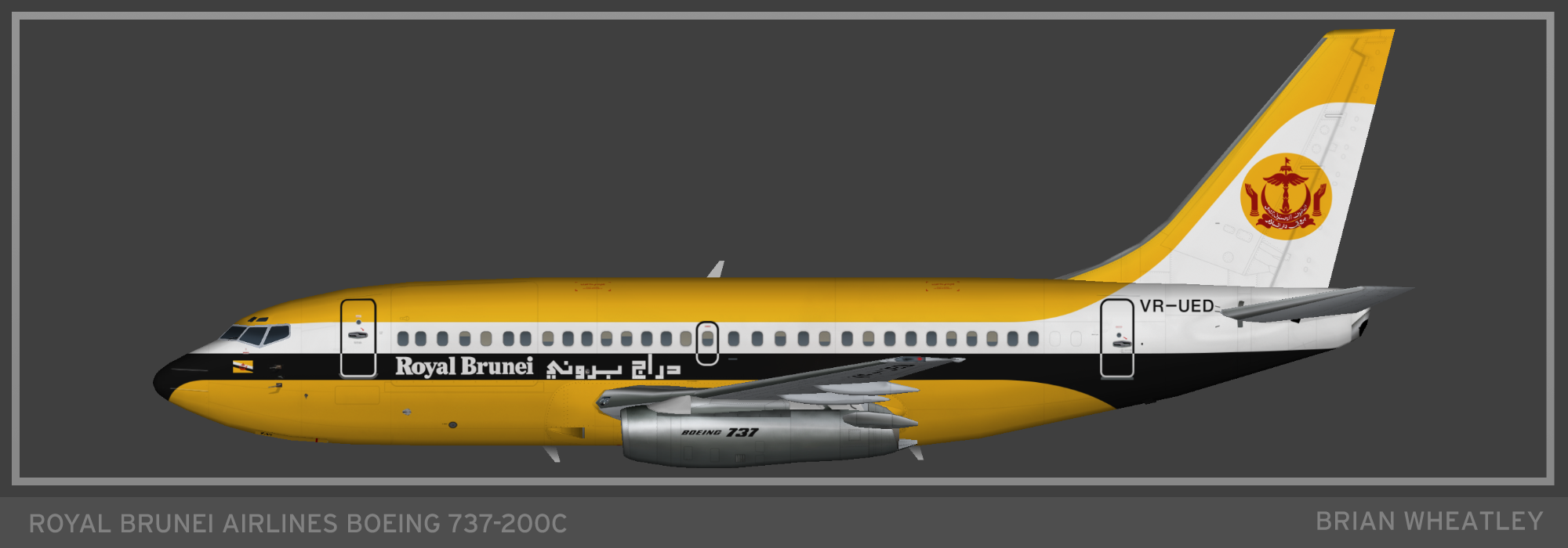 Royal Brunei Airlines Boeing 737-200 – Brian's Retro AI